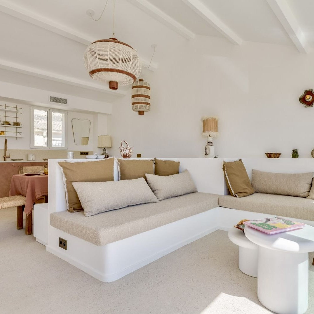 Suspension Ovale Venus Corde et Cuir– honoredeco - Honoré Décoration